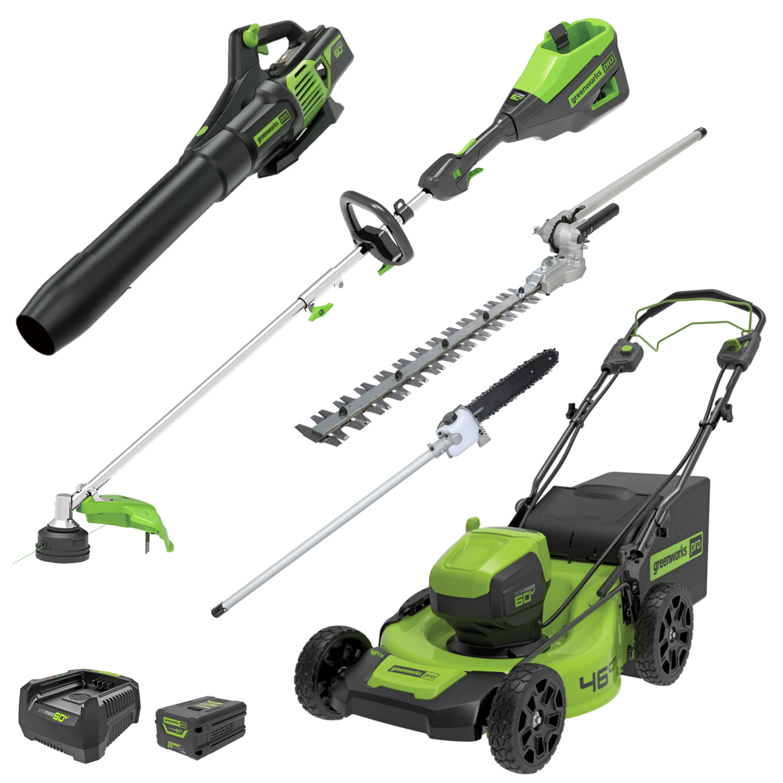 60V 46cm Self-Propelled Lawnmower Start Up Kit - Greenworks Australia